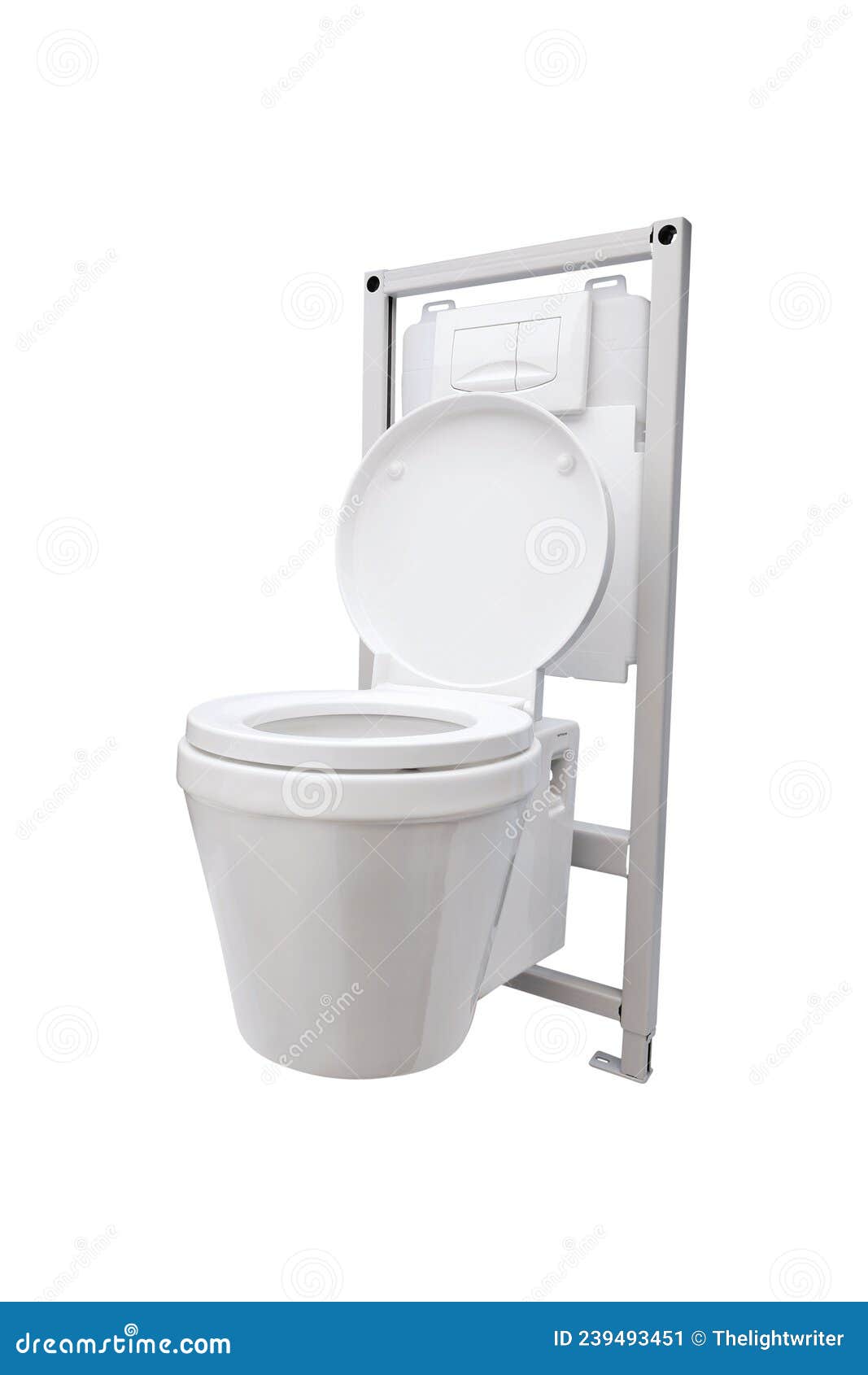 Toilet in a Studio Setting, Isolated on White Stock Image - Image of ...