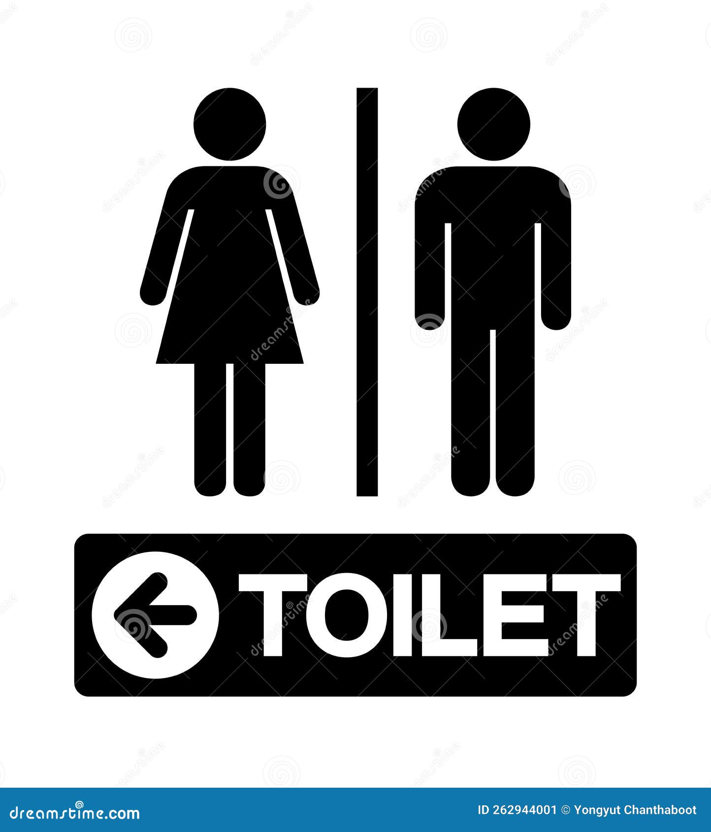 Toilet Symbol Sign, Vector Illustration, Isolate on White Background ...