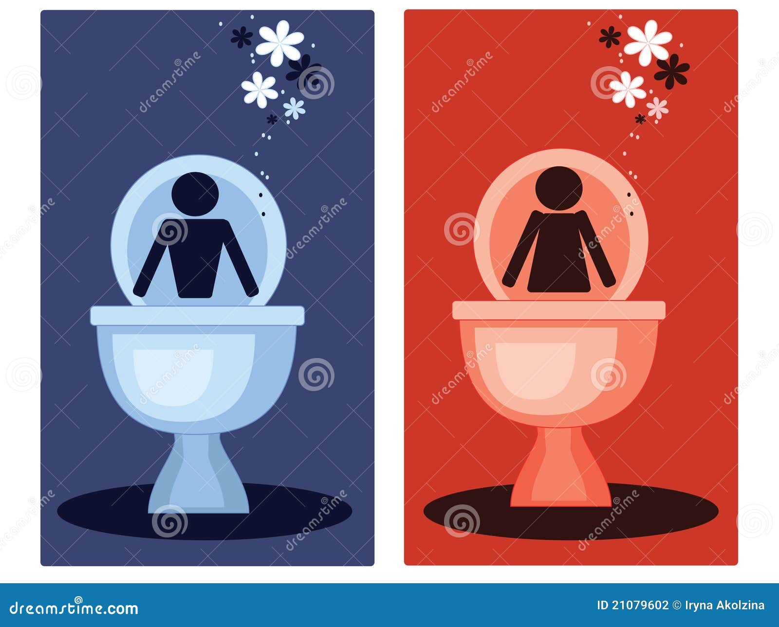 Toilet Symbols On White Background. White Silhouette With Letters In A ...