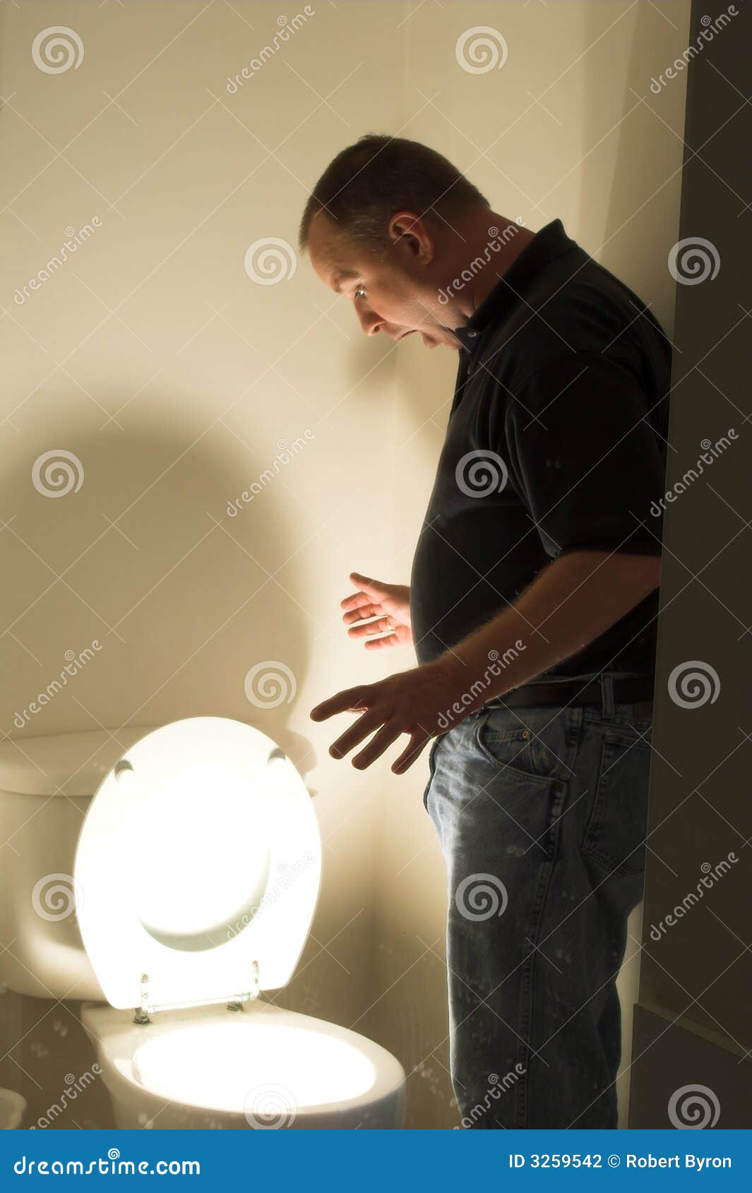 Toilet Terror stock photo. Image of explosion, afraid - 3259542