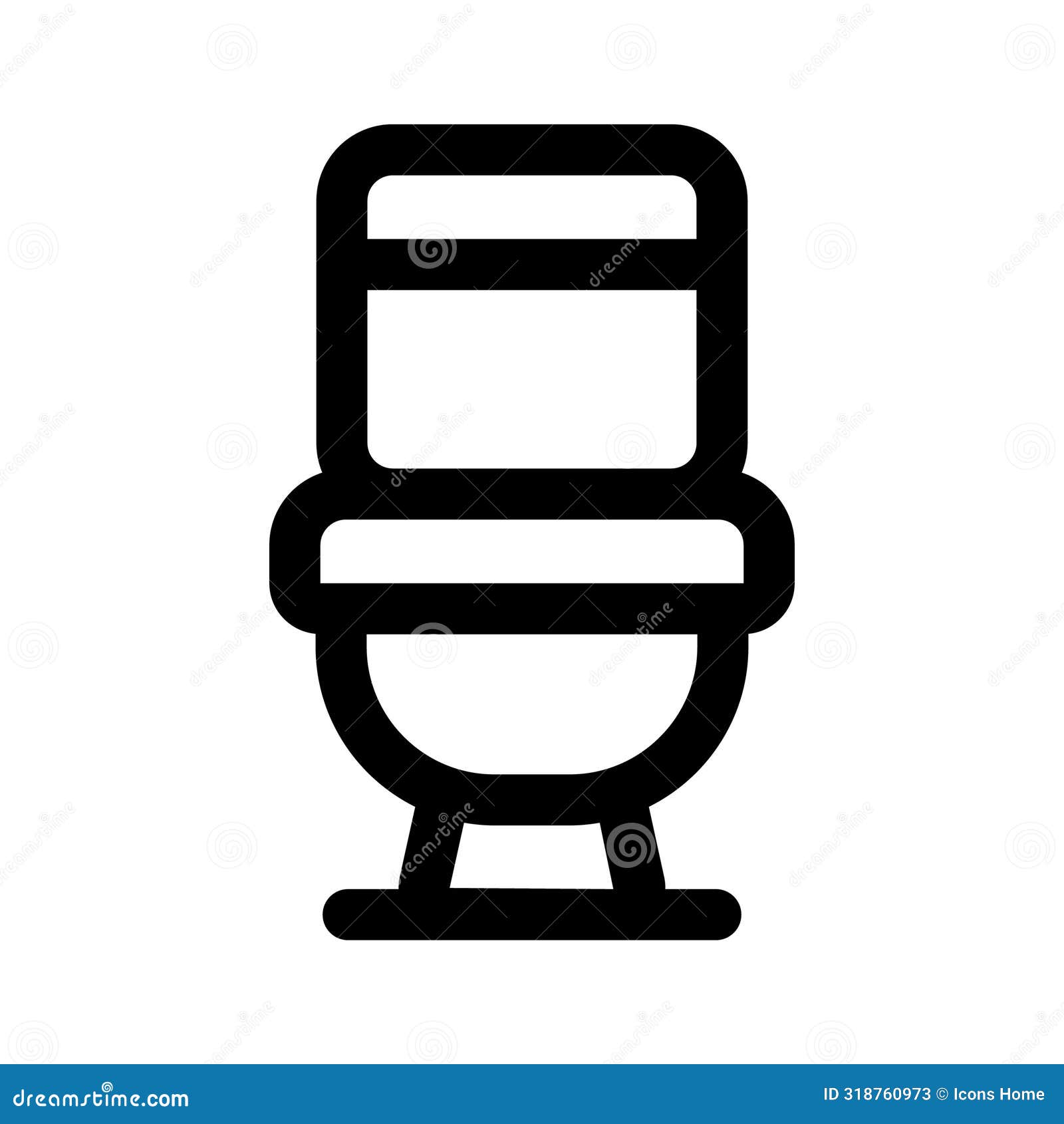 Toilet Vector Design of Flush Icon Stock Vector - Illustration of line ...