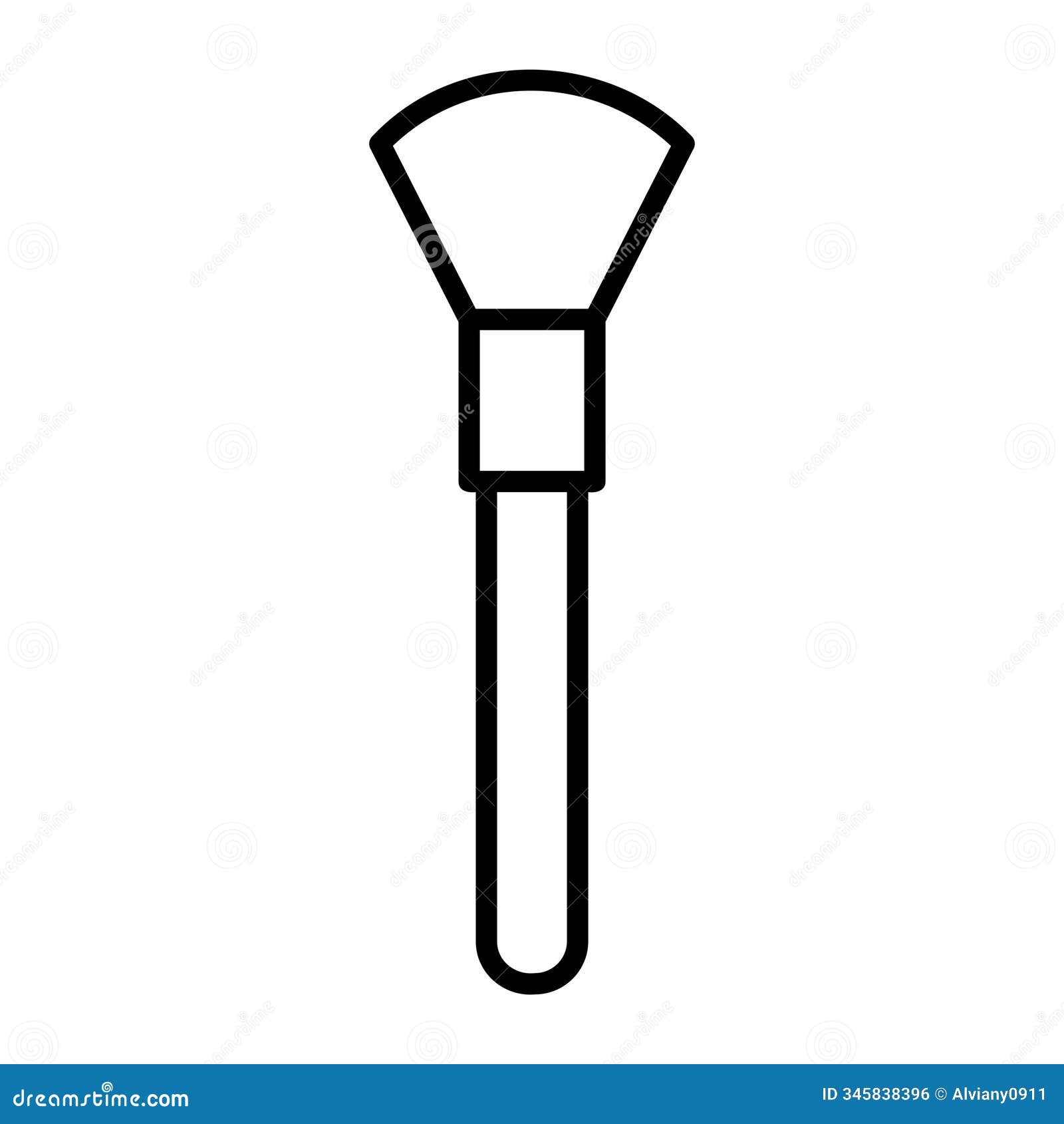 Single Makeup Brush Outline Icon Stock Vector - Illustration of ...