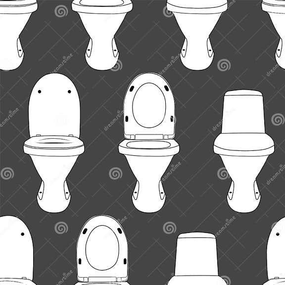 Toilets Seamless Pattern. Vector Stock Illustration Eps10. Stock Vector ...