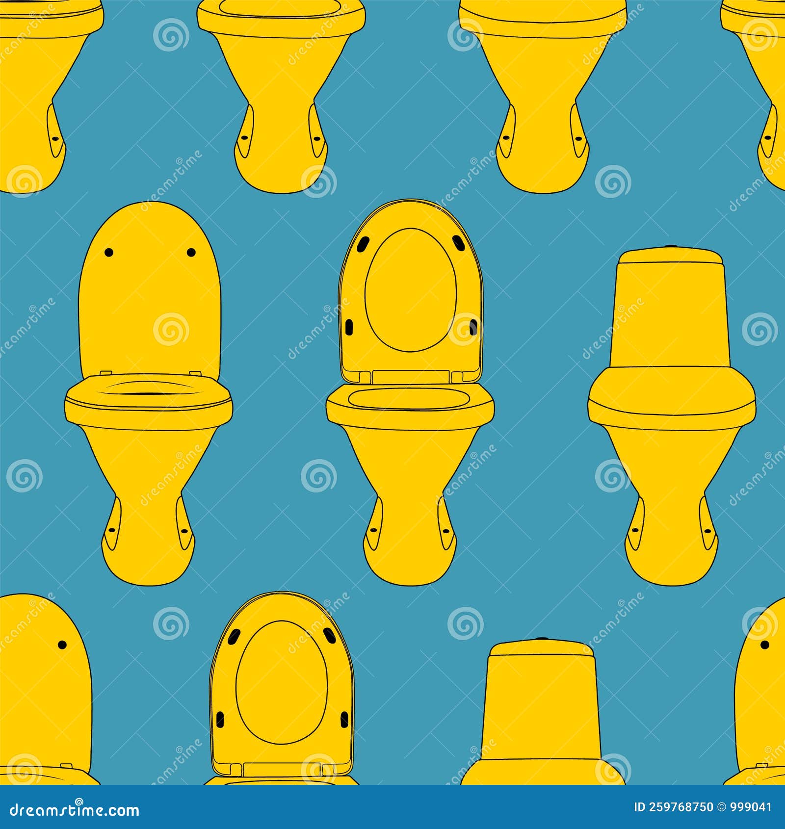 Toilets Seamless Pattern. Vector Stock Illustration Eps10. Stock Vector ...