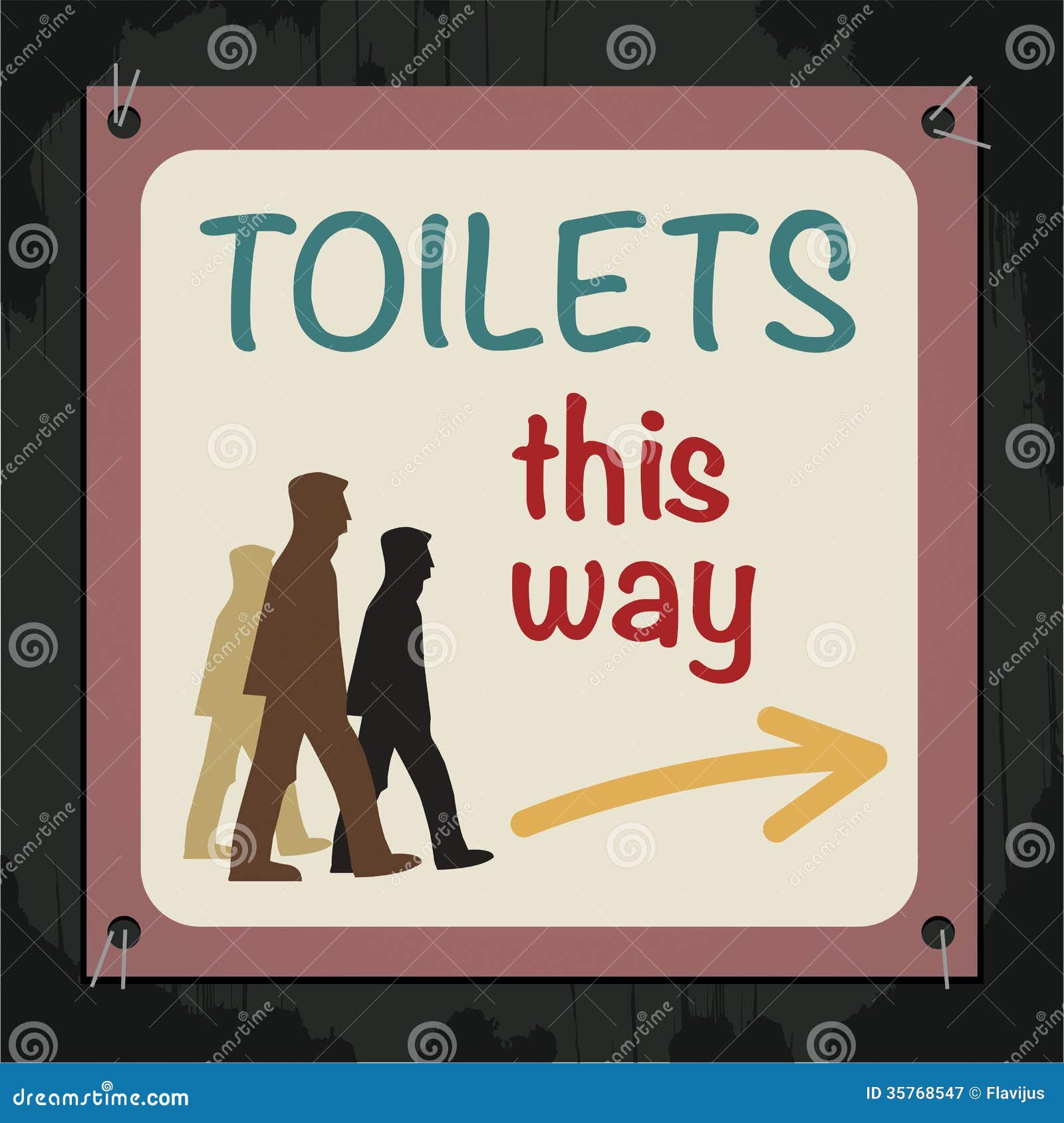 Toilets Sign stock vector. Illustration of toilet, forward - 35768547