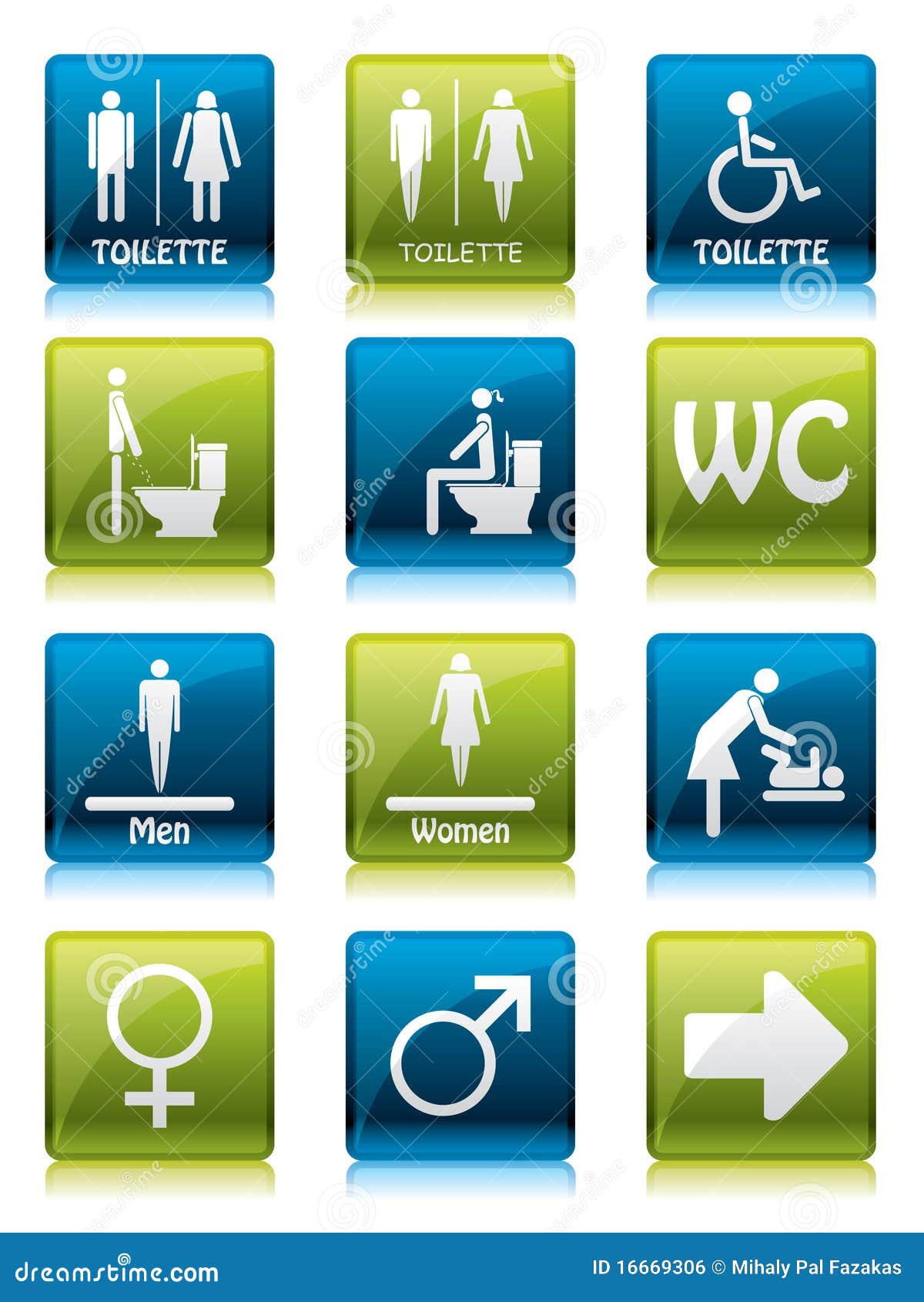 Toilette signs stock vector. Illustration of lavatory - 16669306