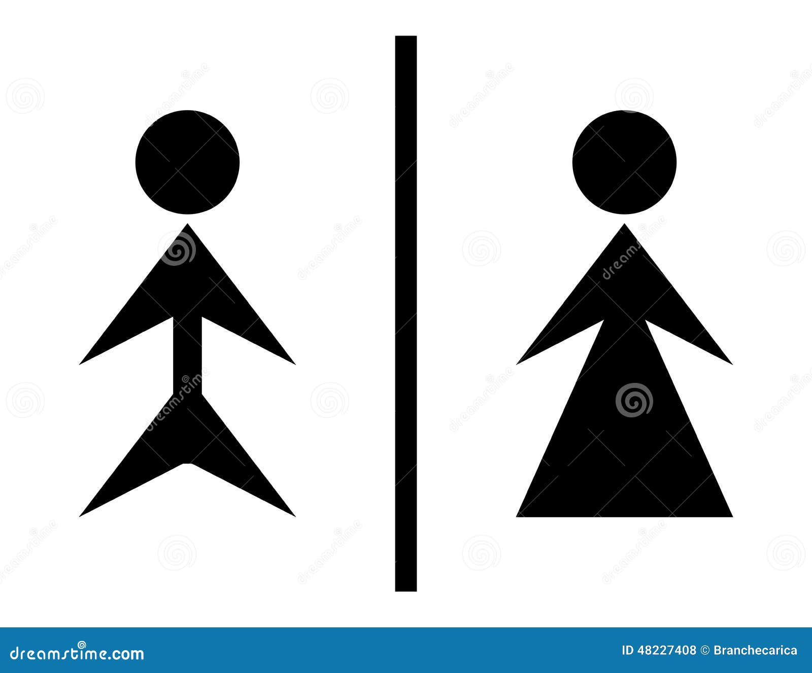 Toilettenzeichen - WC-Zeichen Vektor Abbildung - Illustration von ...