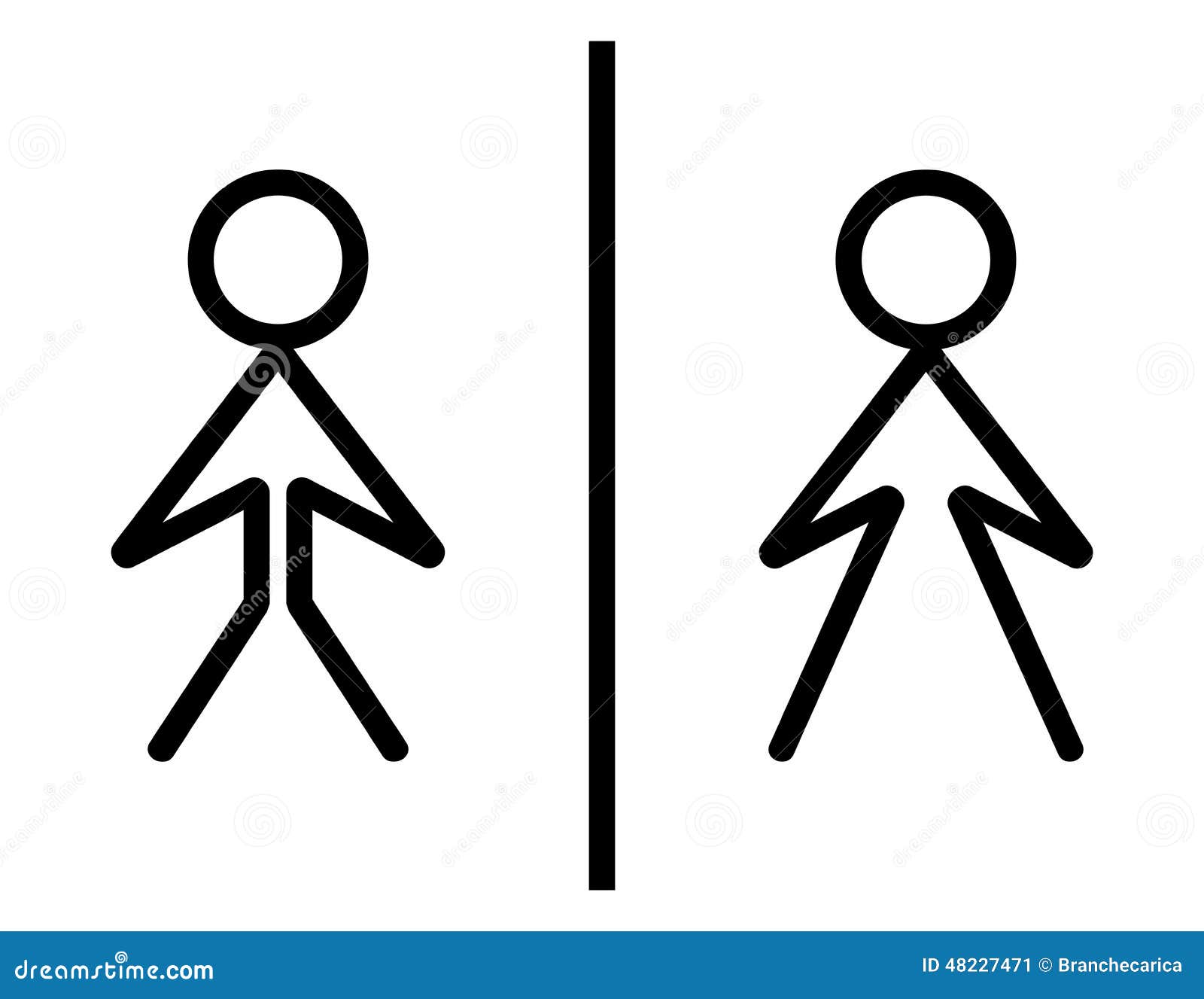 Toilettenzeichen - WC-Zeichen Vektor Abbildung - Illustration von ...