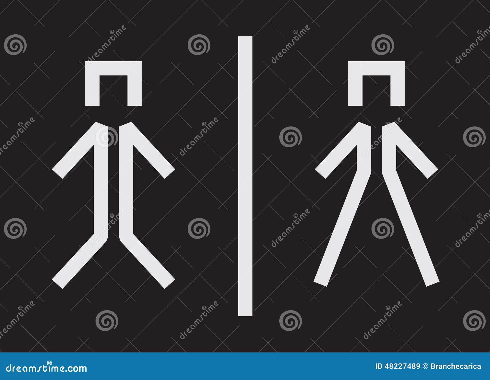 Toilettenzeichen - WC-Zeichen Vektor Abbildung - Illustration von ...
