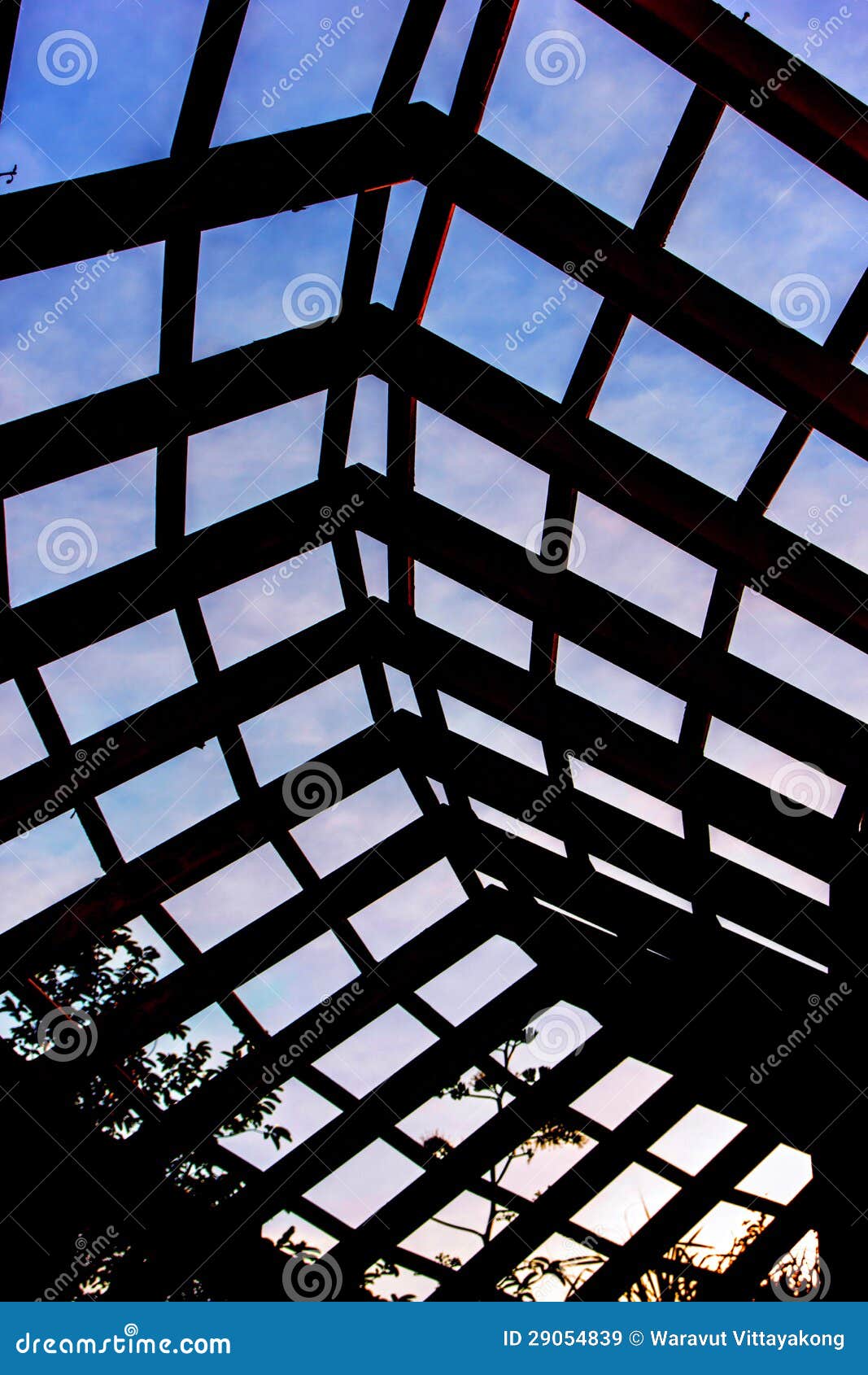 Toit de structure image stock. Image du abstrait, grillwork - 29054839