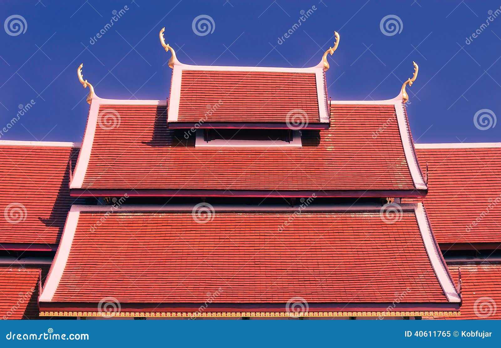 Toit De Tuile Achitecture De Temple Bouddhiste Image stock - Image du ...