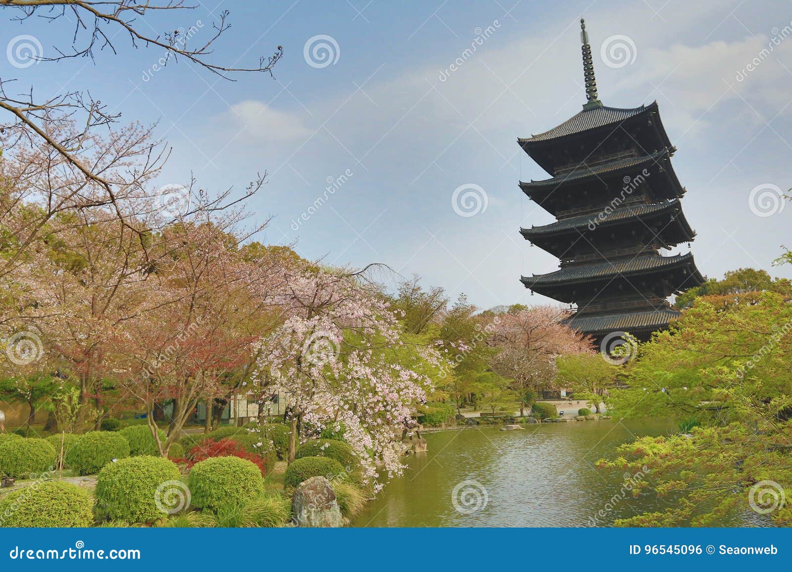 Toji Temple in Spring, Kyoto, Japan Stock Photo - Image of ancient ...