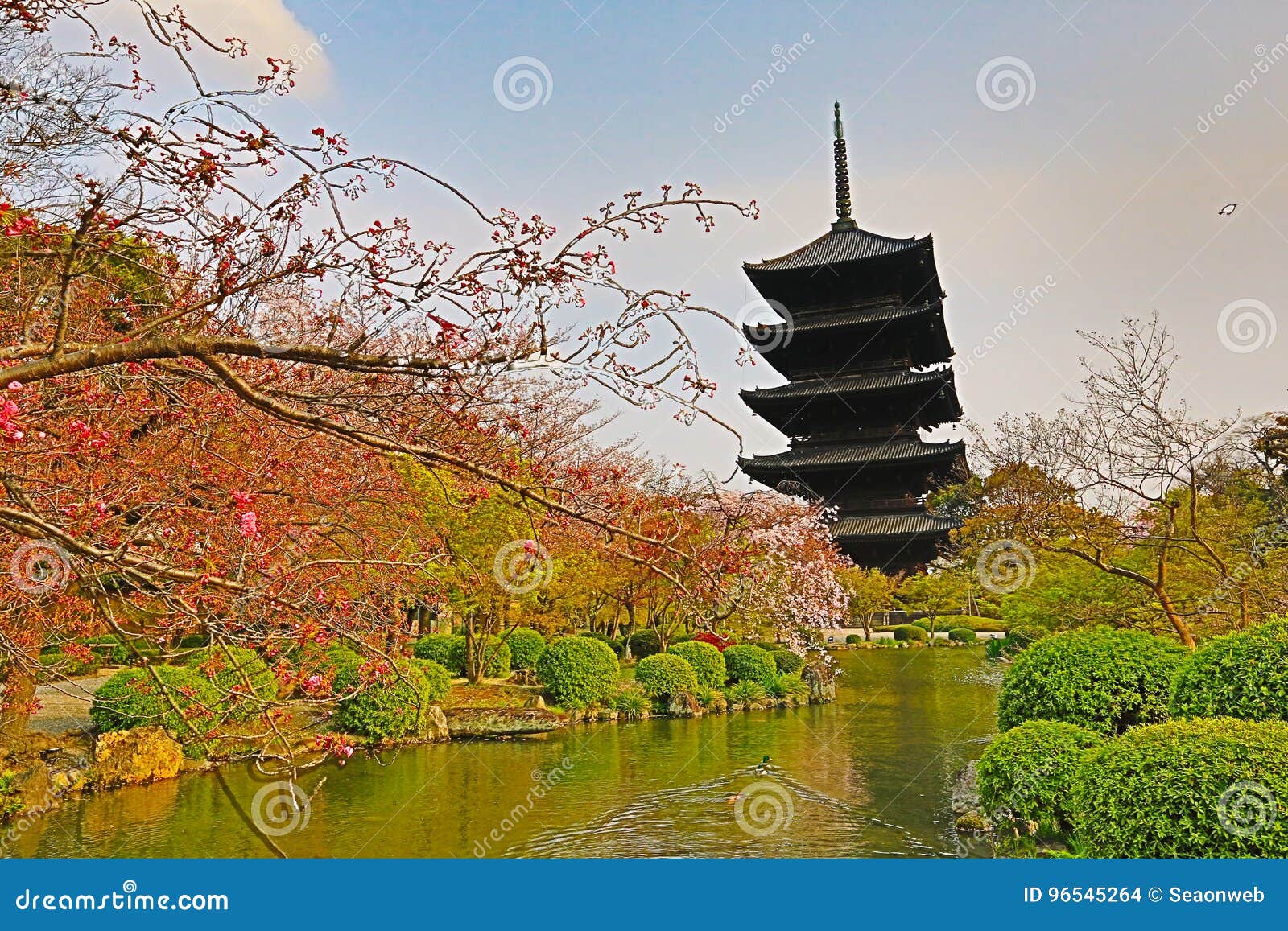Toji Temple in Spring, Kyoto, Japan Editorial Stock Image - Image of ...