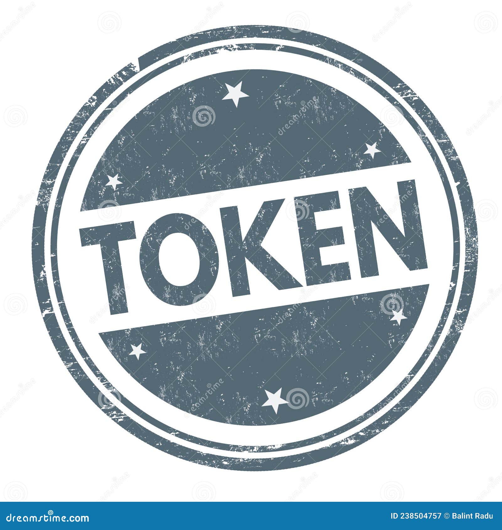 Token grunge rubber stamp stock vector. Illustration of digital - 238504757