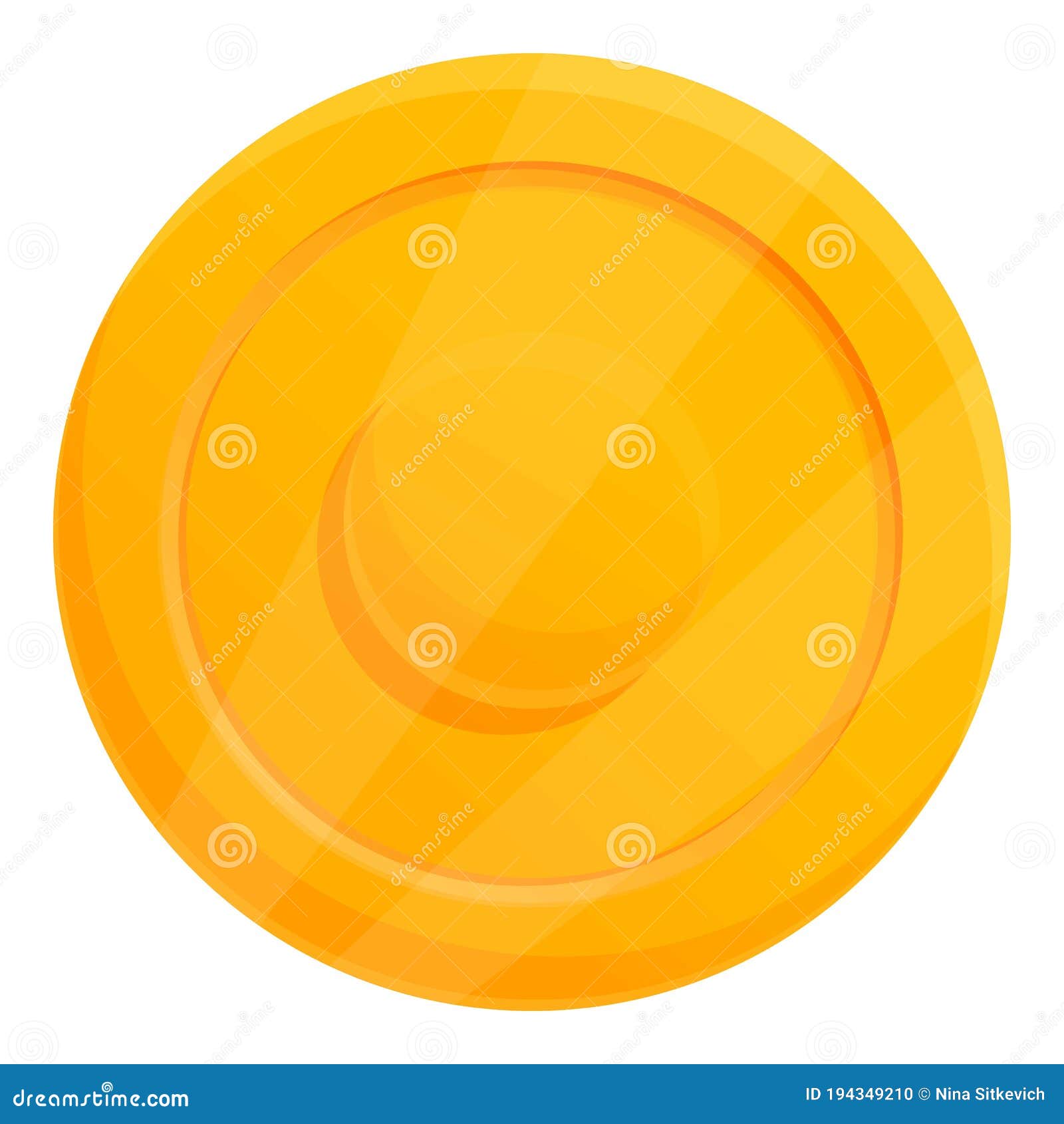 Token icon, cartoon style stock vector. Illustration of cash - 194349210