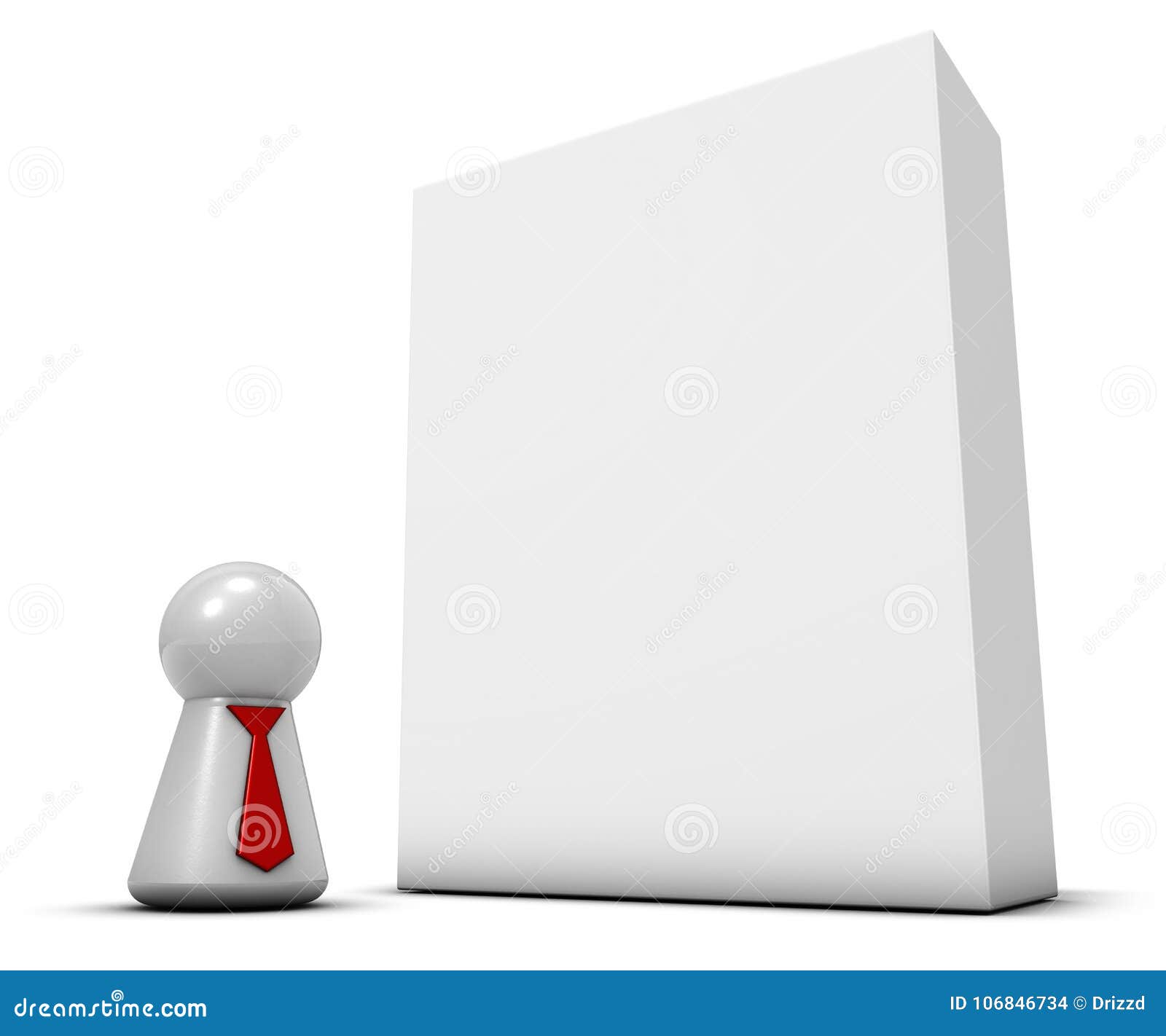 Token with tie and box stock illustration. Illustration of packaging ...