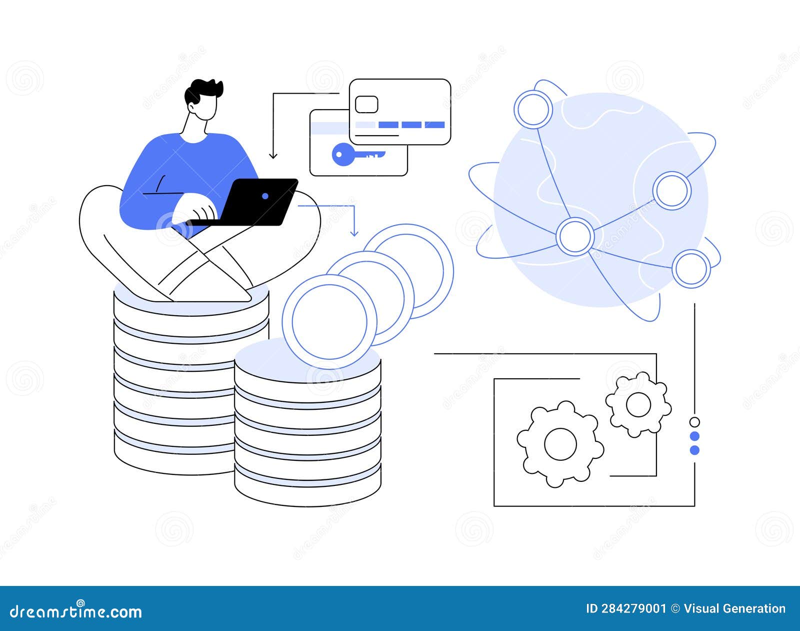 Tokenization Abstract Concept Vector Illustration Stock Vector