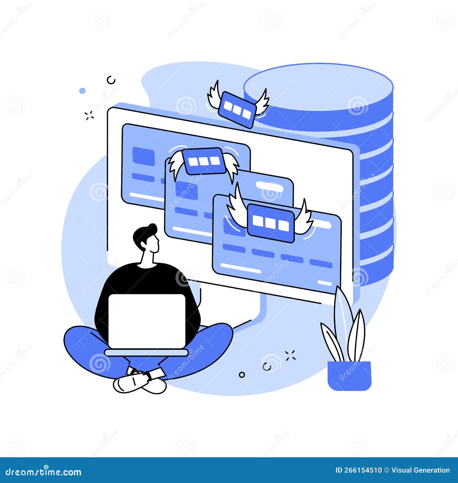 Tokenization Isolated Cartoon Vector Illustrations. | CartoonDealer.com ...