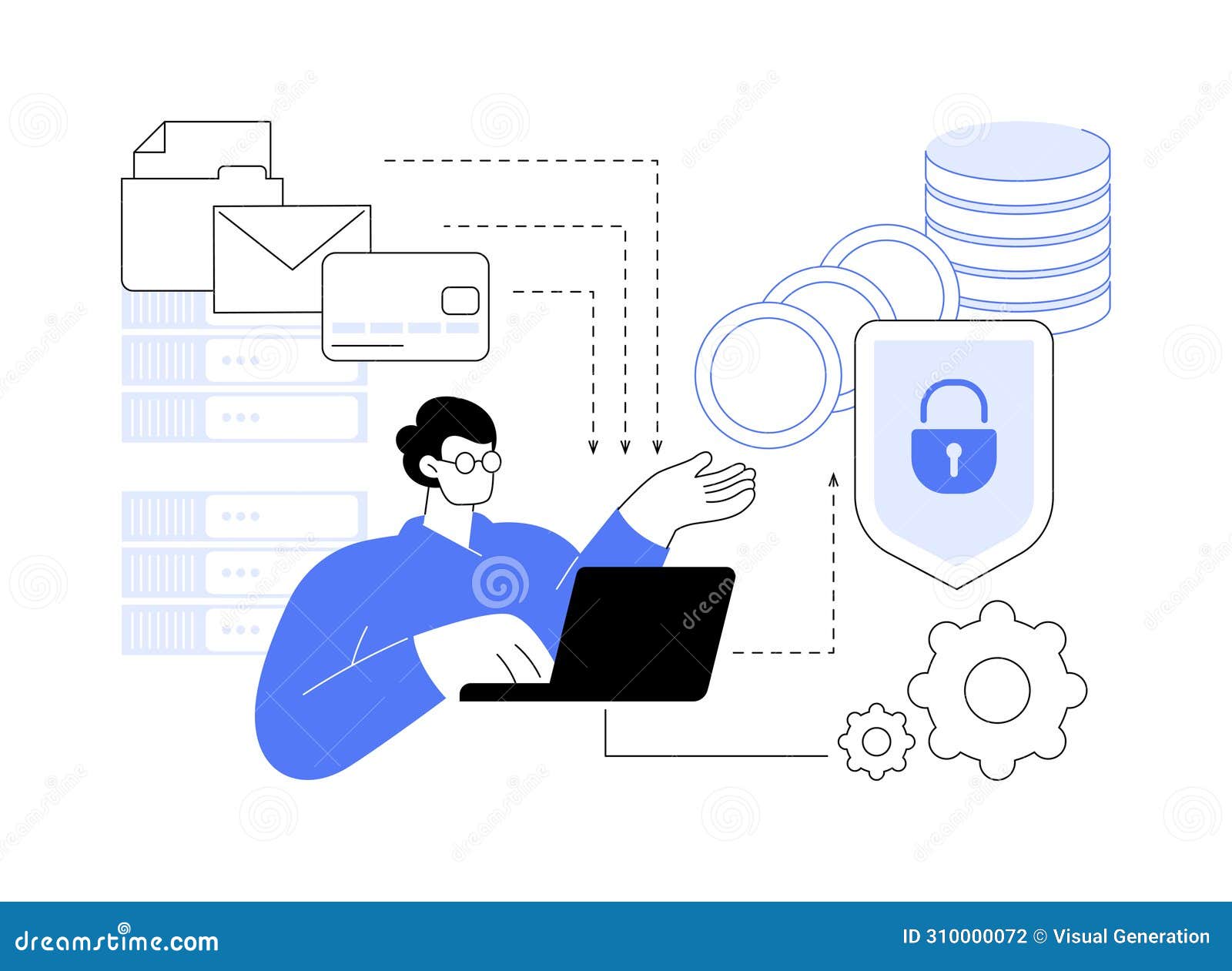 Tokenization Isolated Cartoon Vector Illustrations. | CartoonDealer.com ...