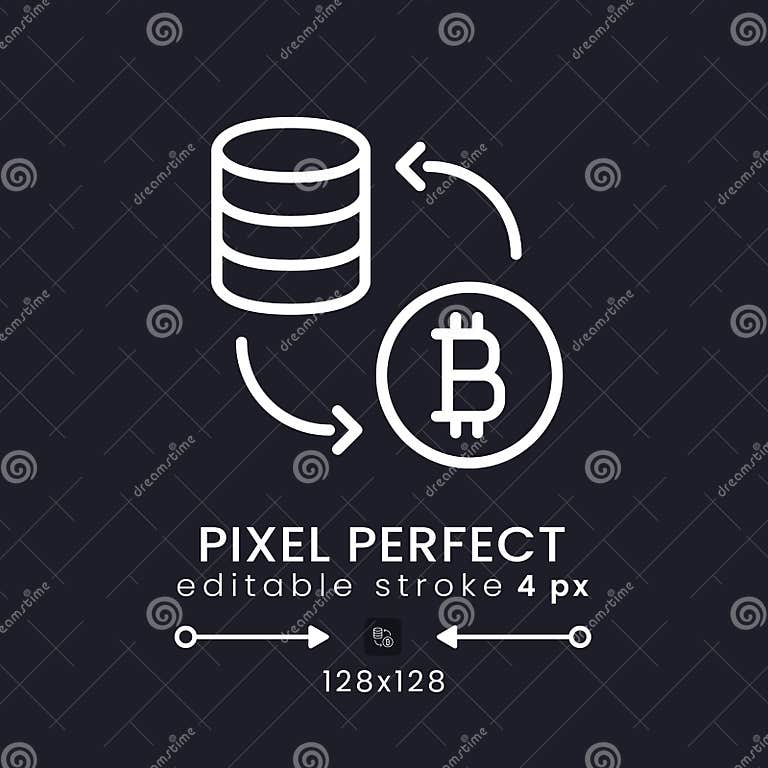 Tokenization White Linear Desktop Icon on Black Stock Vector ...