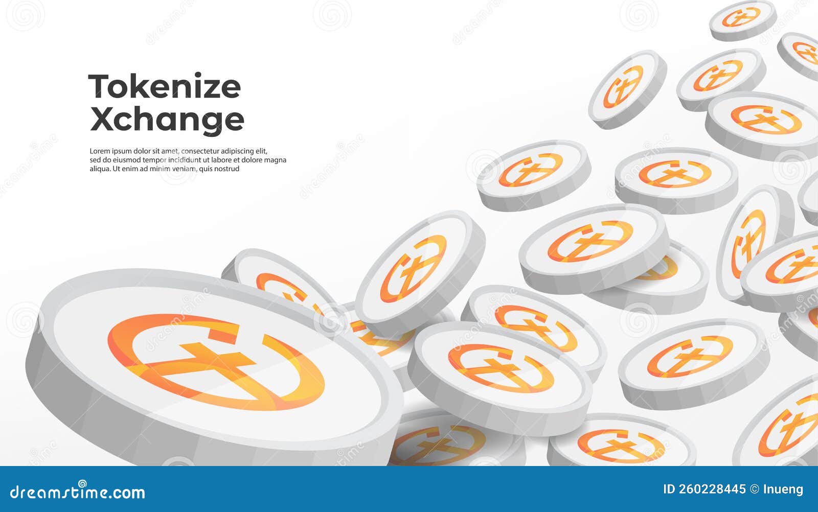 Tokenize Xchange TKX Cryptocurrency Concept Banner Background Stock ...