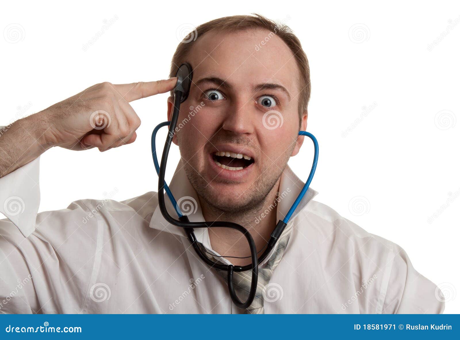 Tokig doktor fotografering för bildbyråer. Bild av läkarundersökning ...