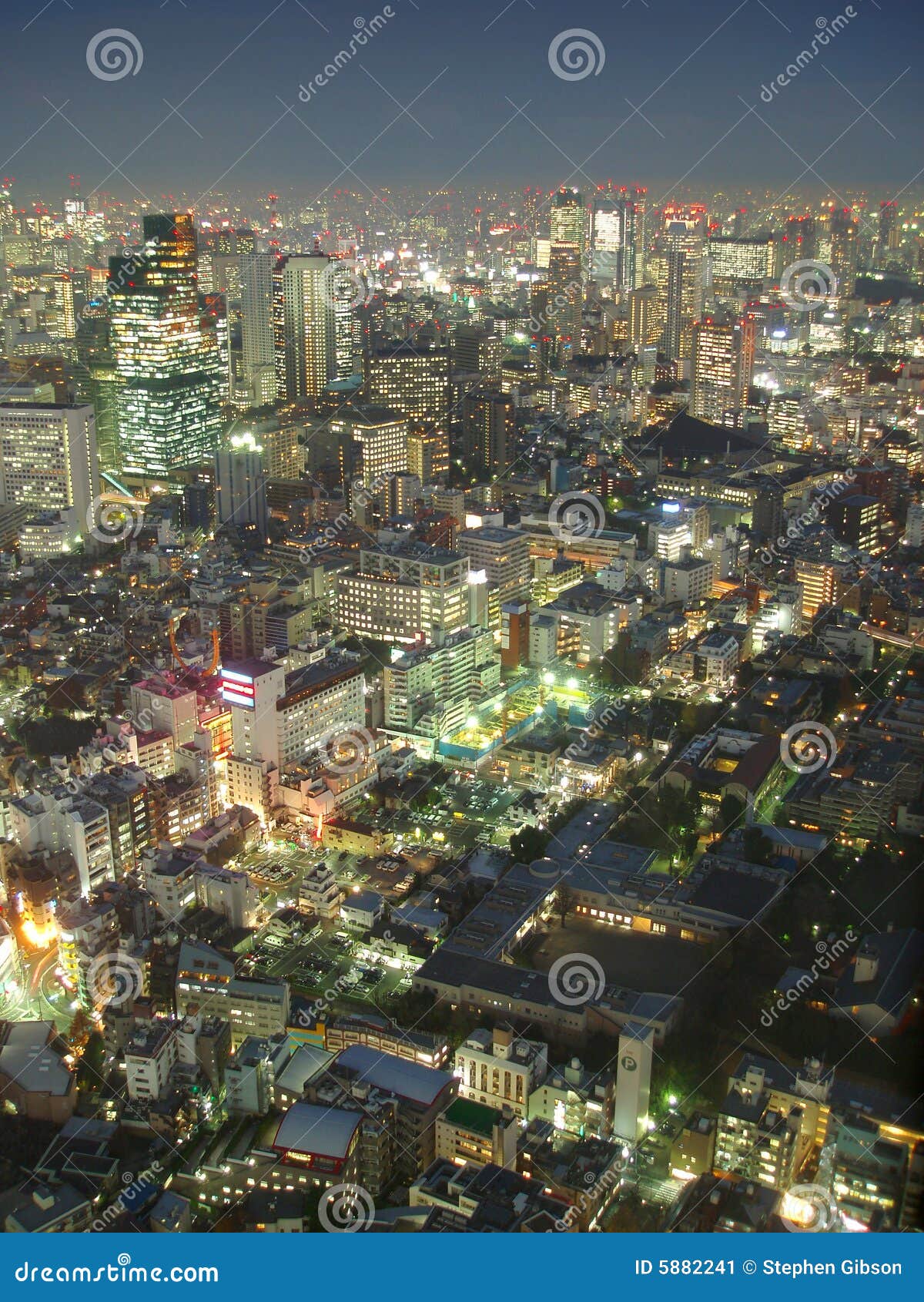 Tokyo from above stock image. Image of grid, sunset, urban - 5882241