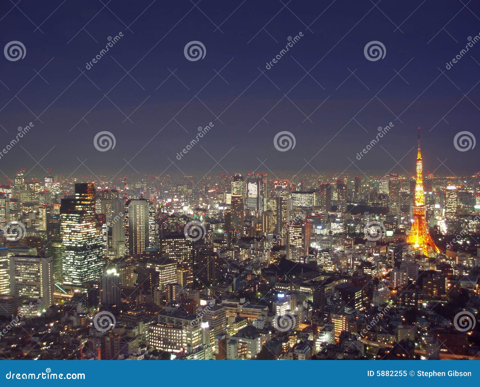 Tokyo from above stock image. Image of tower, tokyo, city - 5882255