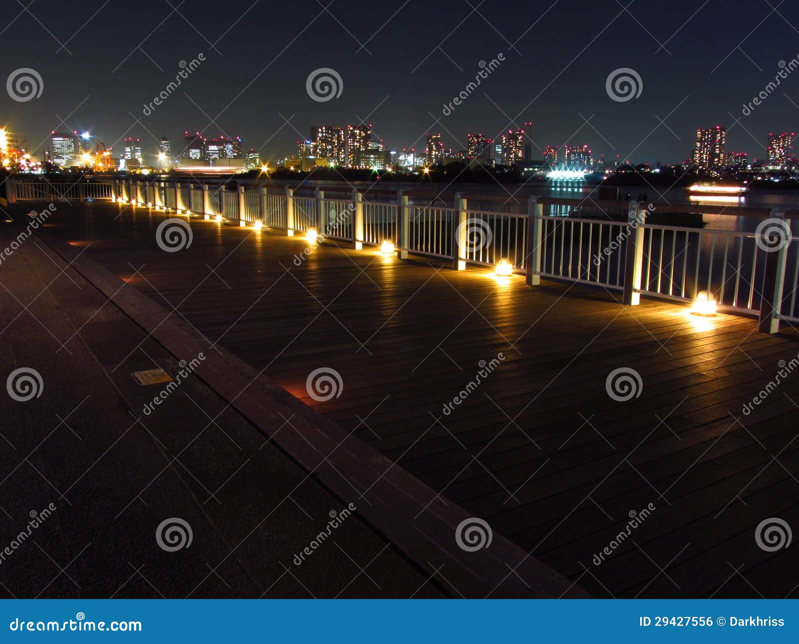 Tokyo Bay at night stock photo. Image of asian, landmark - 29427556