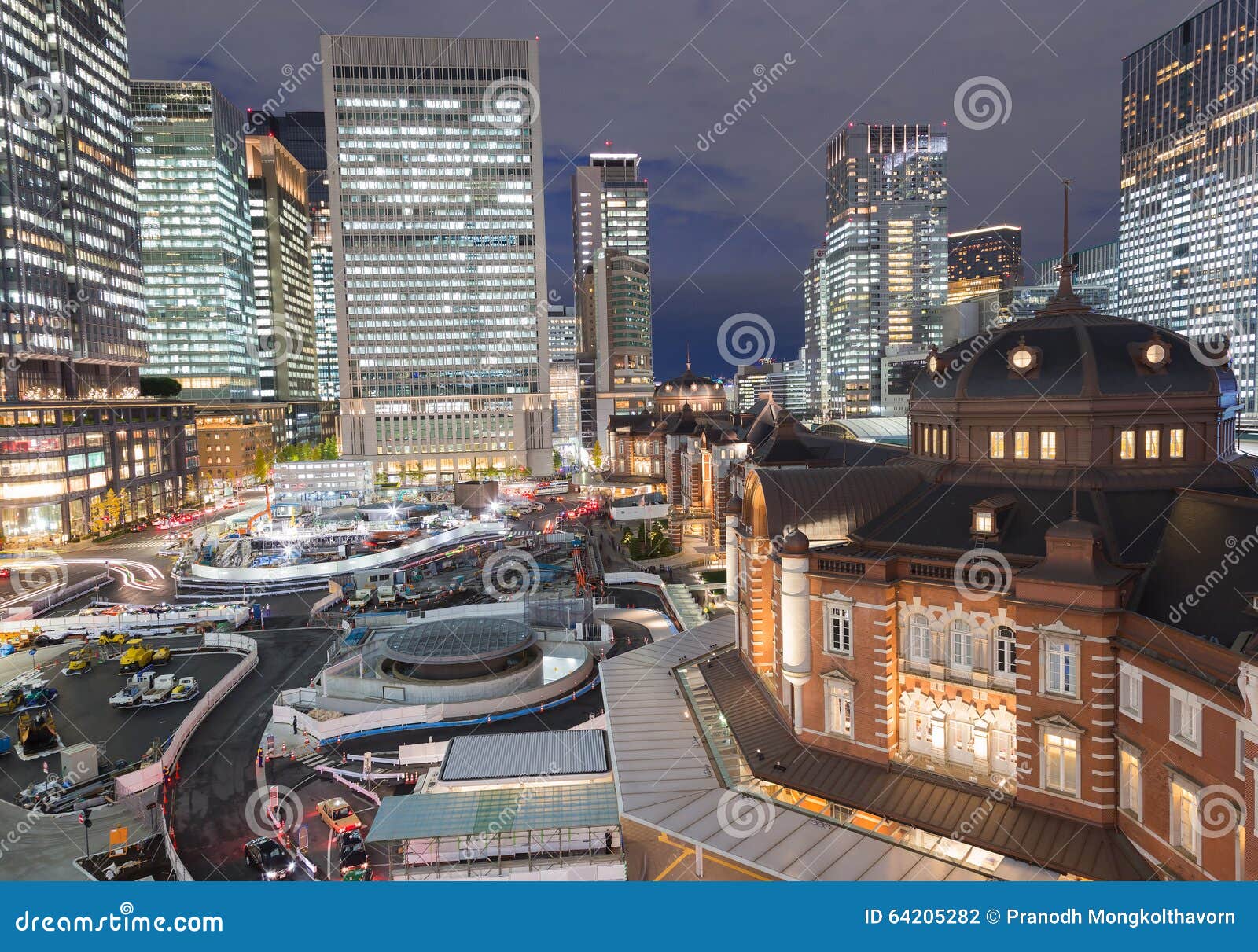 Tokyo Central Railway Station, Japan at Night Stock Photo - Image of ...