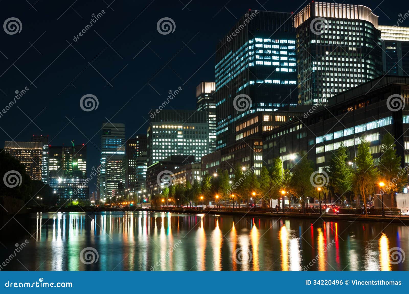 Tokyo City Lights stock photo. Image of megacity, setting - 34220496