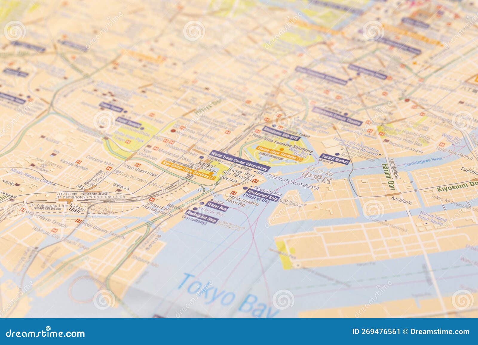 Tokyo City Map in Japan. stock illustration. Illustration of contour ...