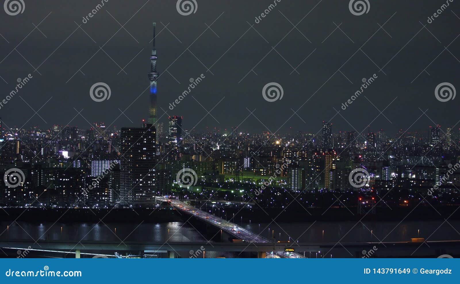 Tokyo city at night stock video. Video of japan, deck - 143791649
