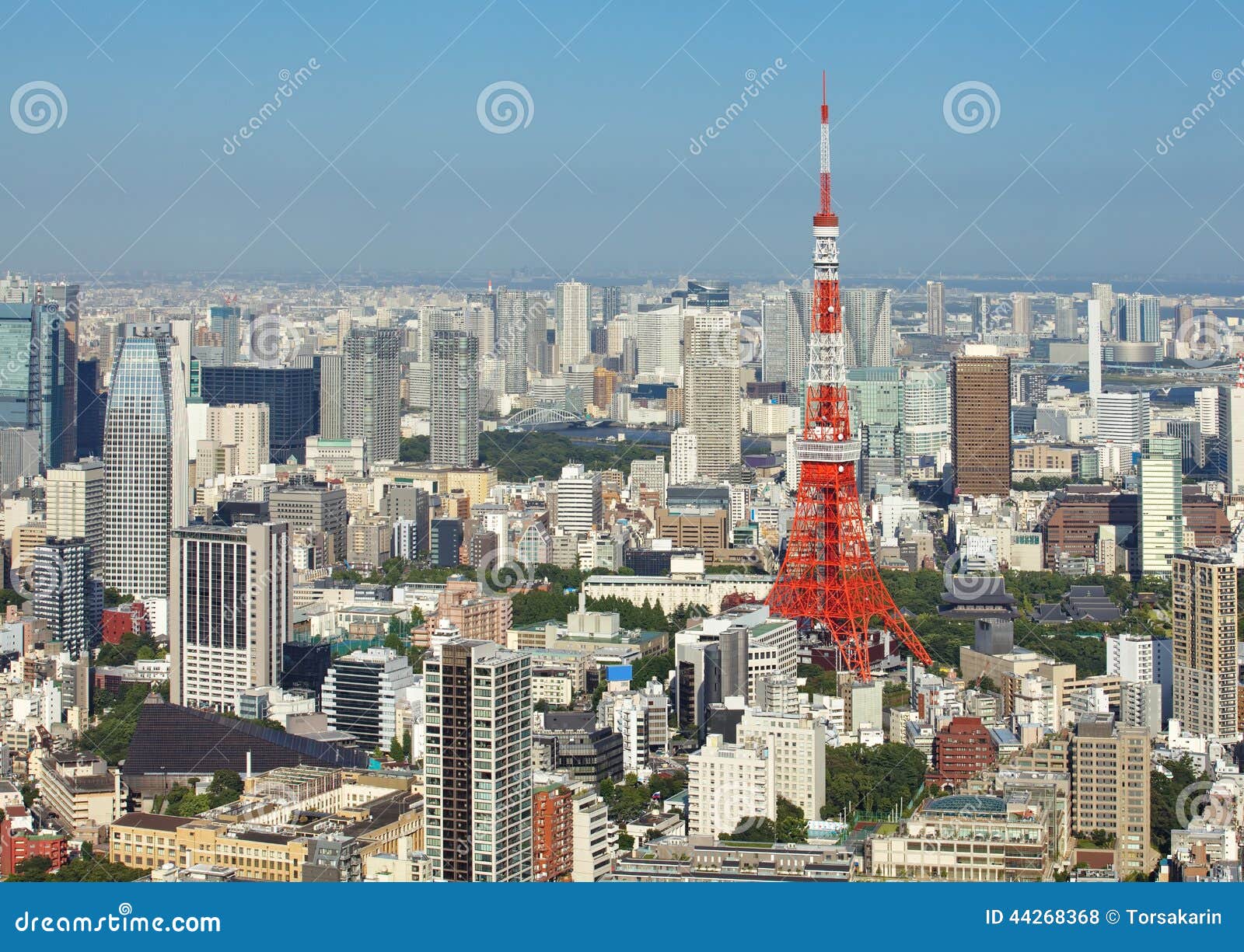 Tokyo city and Tokyo tower stock photo. Image of urban - 44268368