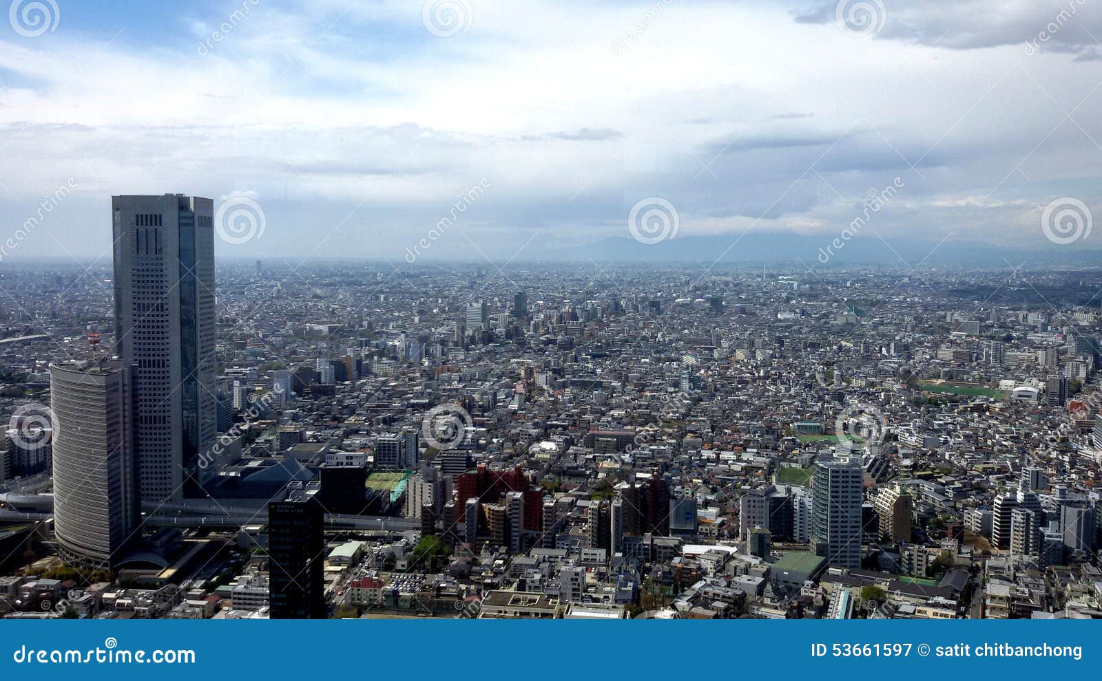 Tokyo city stock image. Image of japan, cloud, high, building - 53661597