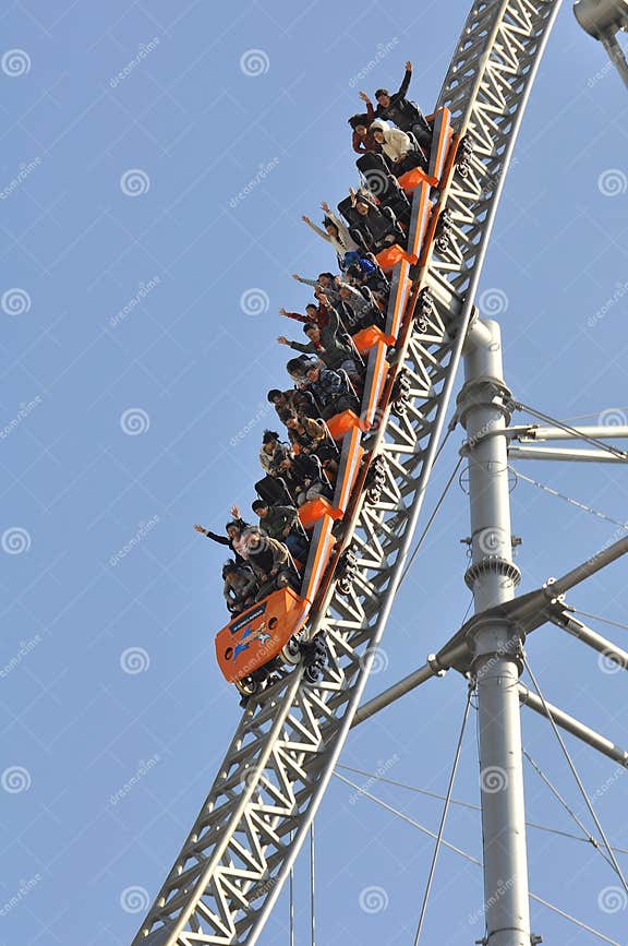Tokyo Dome roller coaster editorial photography. Image of high - 17194272