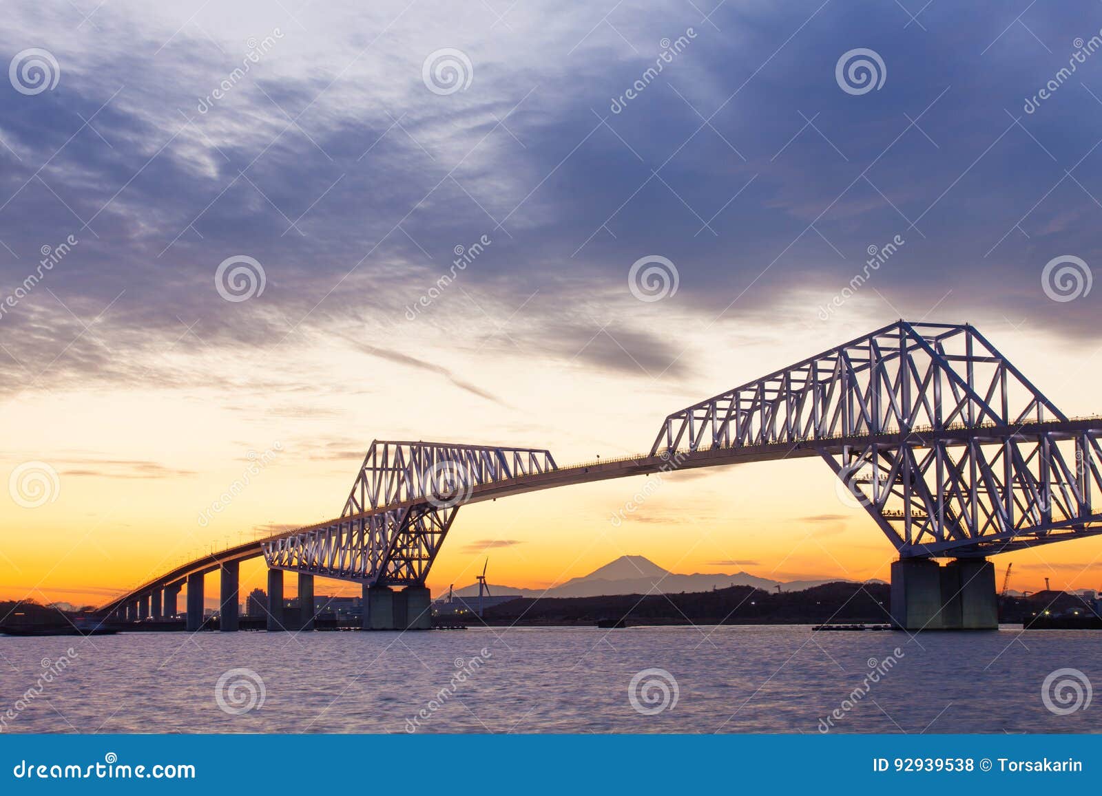 Tokyo Gate Bridge and Mt.Fuji Stock Photo - Image of blue, japan: 92939538