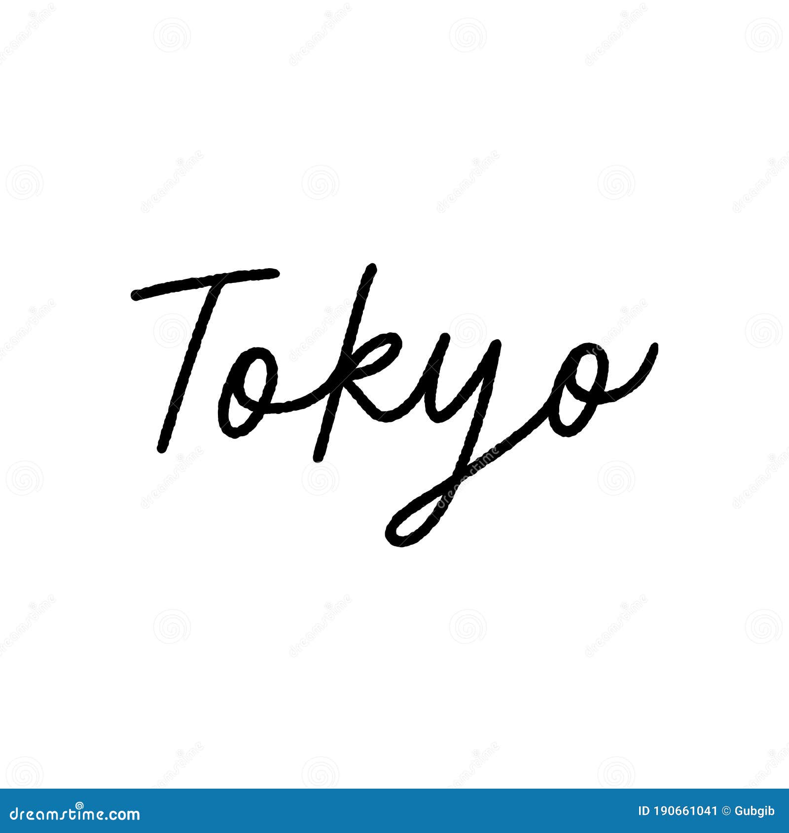 Tokyo Hand-lettering Calligraphy National Japan Flag. Tokyo Hand Drawn ...