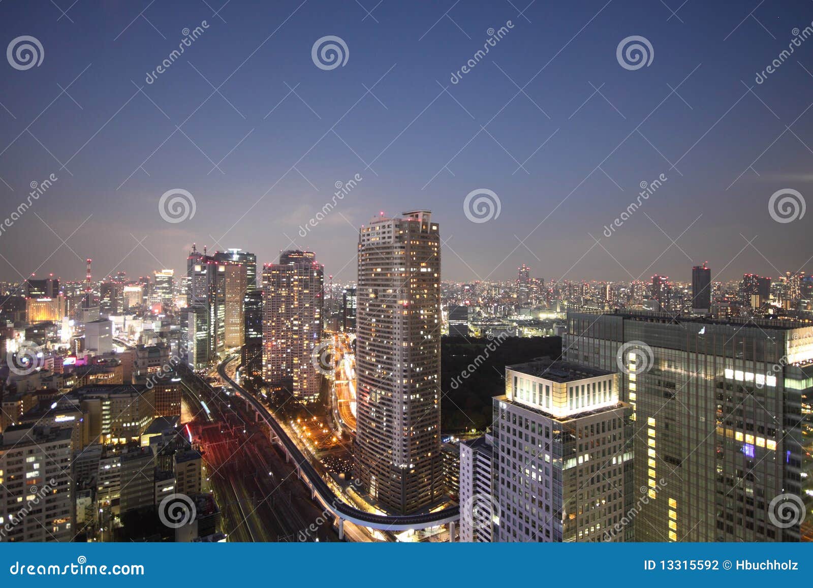 Tokyo Harbor Skyline during Sunset Stock Photo - Image of capital ...