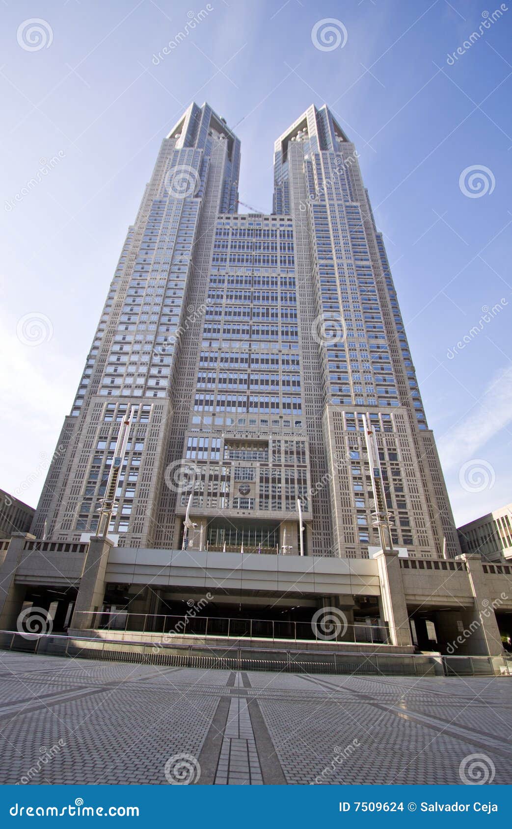 Tokyo high rise stock photo. Image of district, diagonal - 7509624