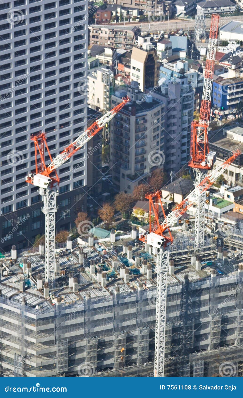 Tokyo High Rise Construction Stock Photo - Image of corporations ...