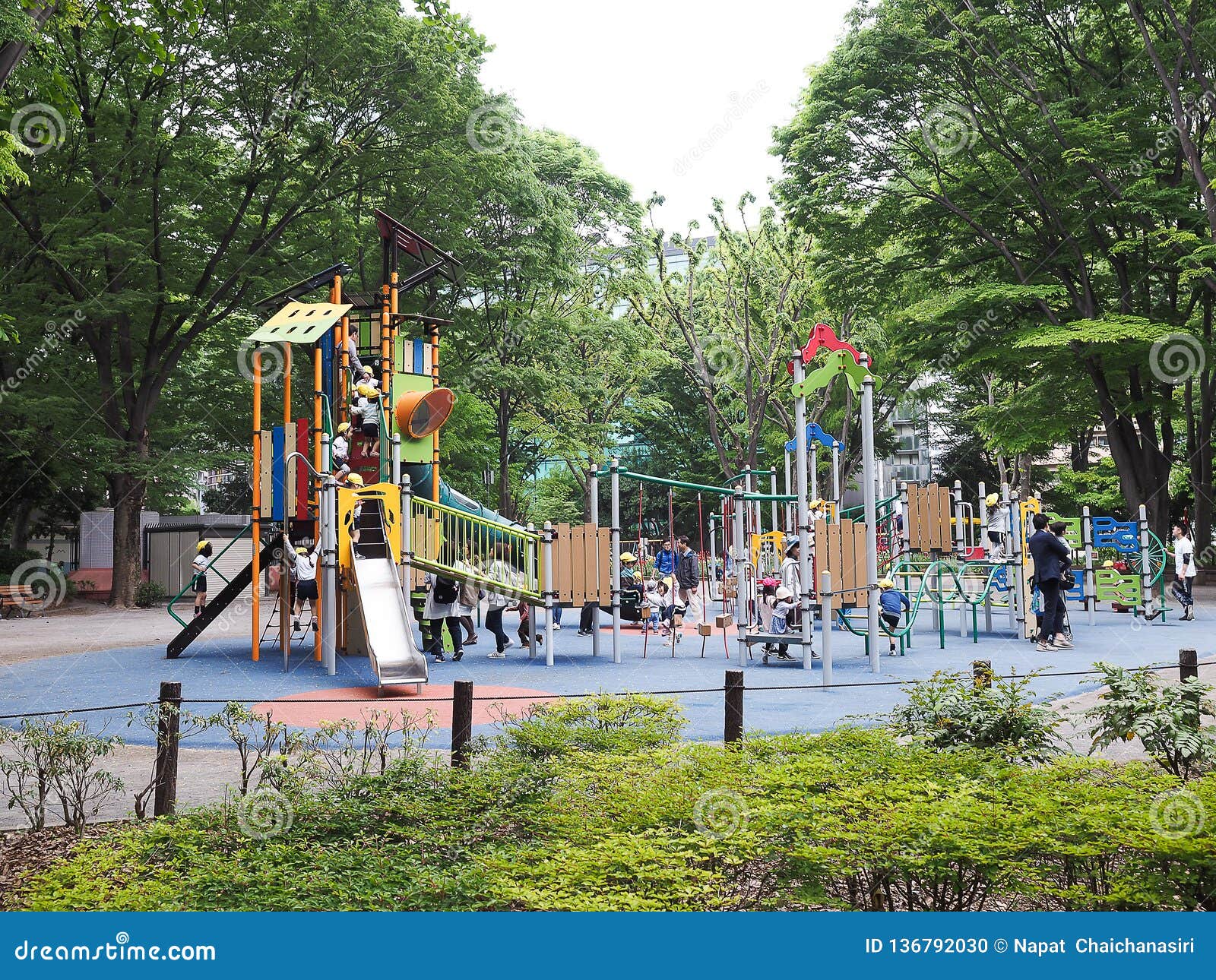 Tokyo, Japan - April 22, 2018 : Playground in Park Editorial Image ...