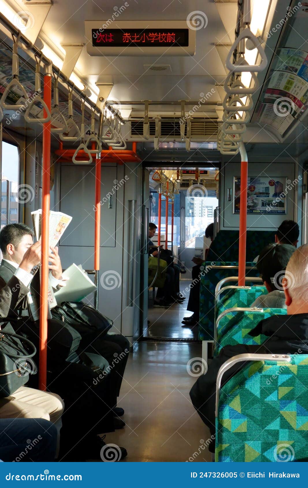Inside the Passengers on the Train Early in the Morning Editorial Image ...