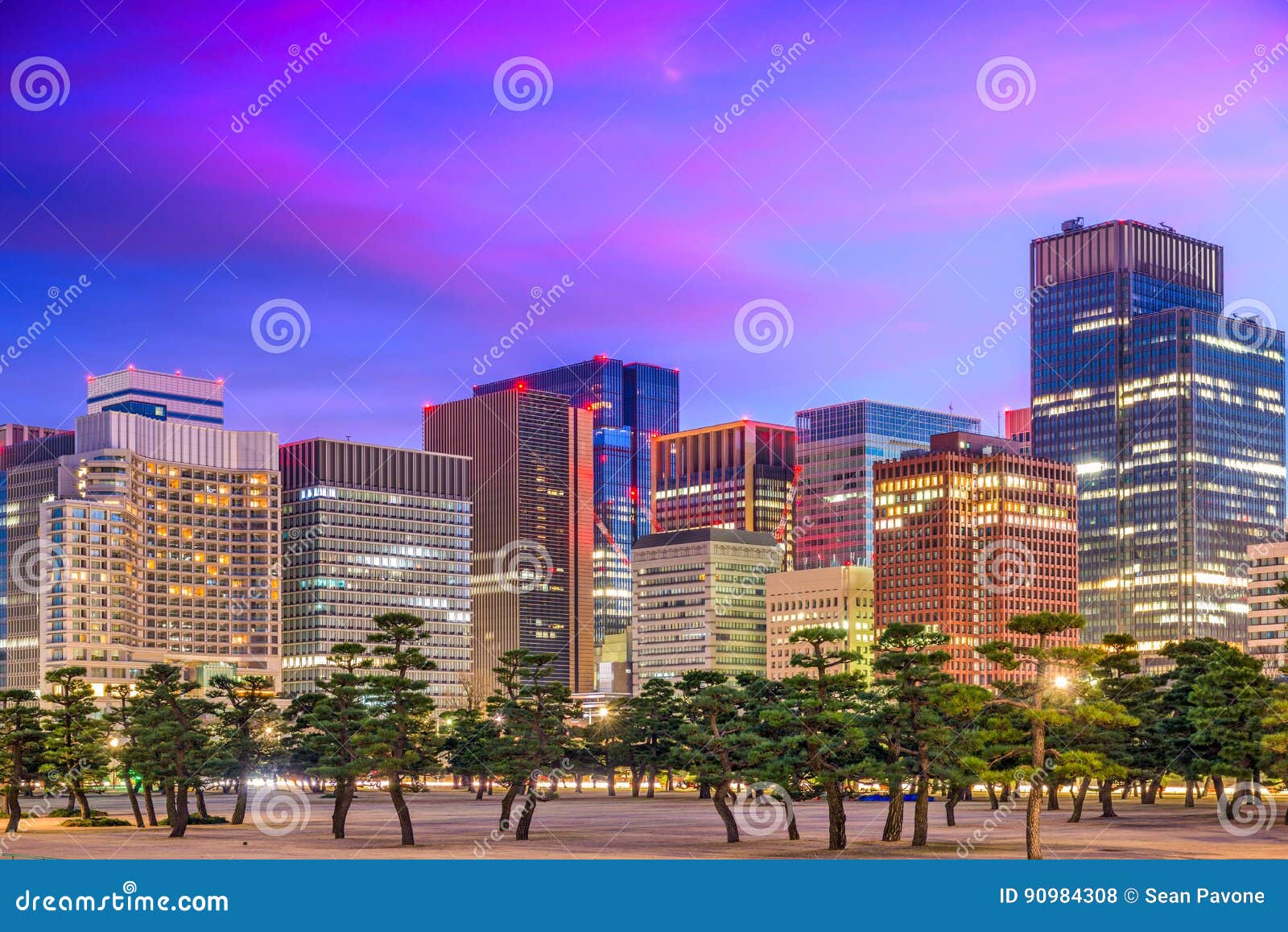 Tokyo Japan Chiyoda Ward Skyline Stock Foto - Image of architectuur ...