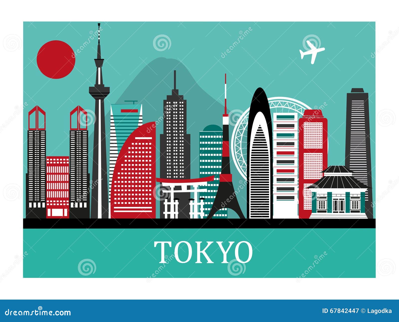 Tokio Cityscape Vector Illustration Tokyo Street, Vector Illustration ...