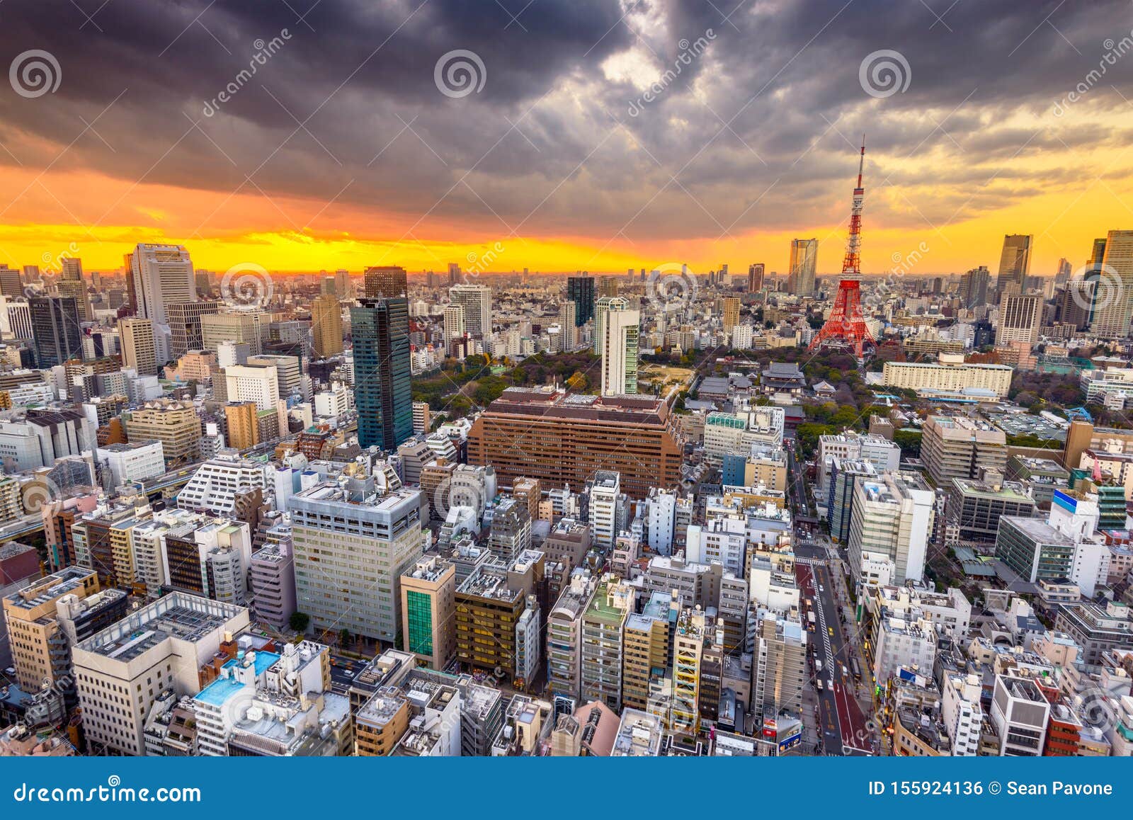 Tokyo, Japan Famous Skyline Stock Photo - Image of financial, asia ...