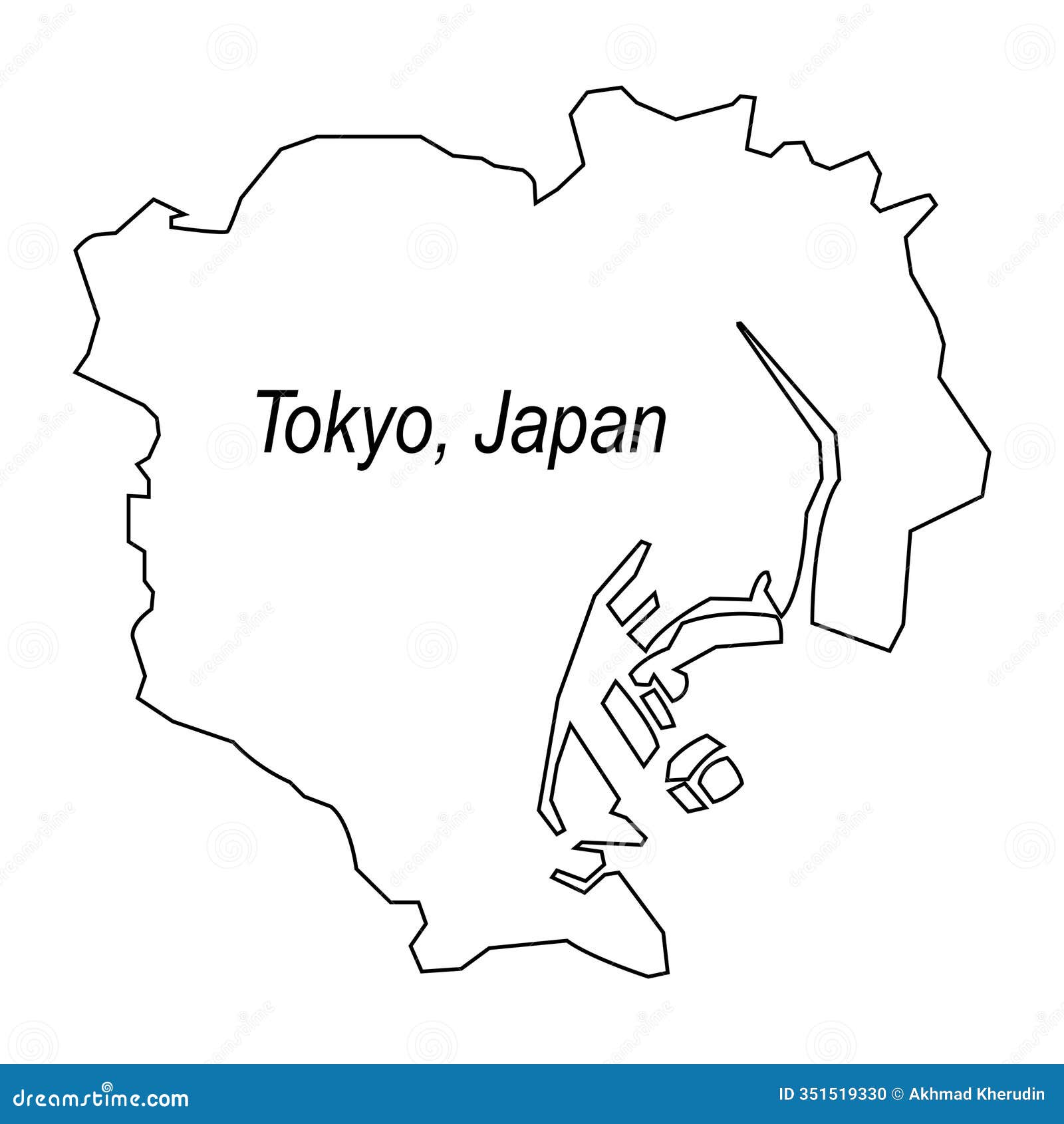 Tokyo Japan map icon stock vector. Illustration of graphic - 351519330