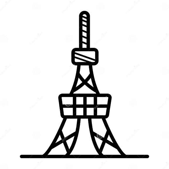 TOKYO JAPAN Tokyo Tower Vector Stock Illustration - Illustration of ...