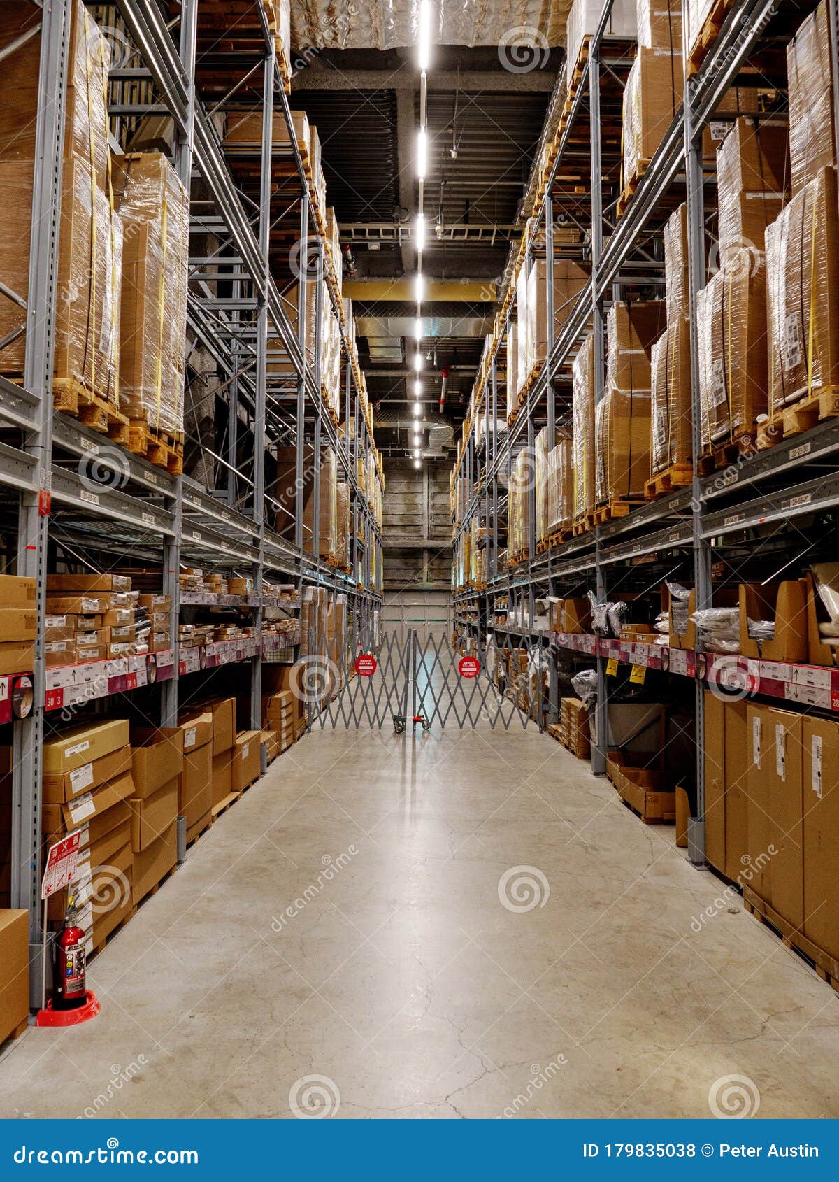 Tokyo, Japan - 9 9 19: a Very Spacious Storage Warehouse Full of Boxes ...