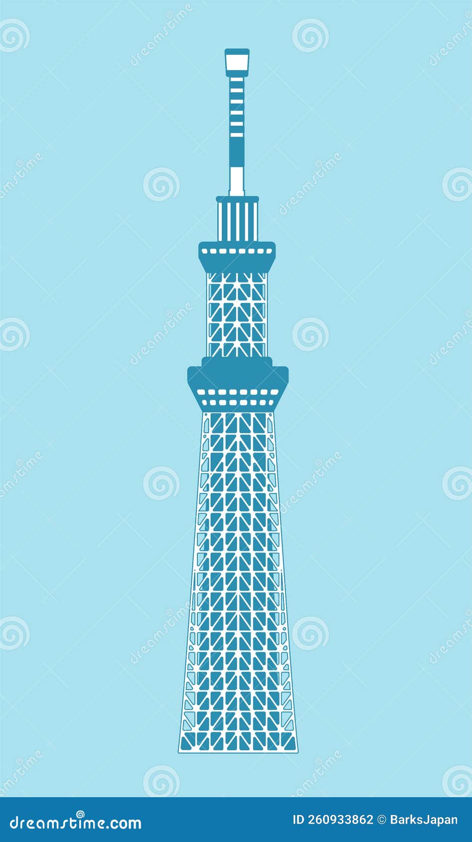 Tokyo Landmark Building Illustration | Shinjuku Tower Cartoon Vector ...